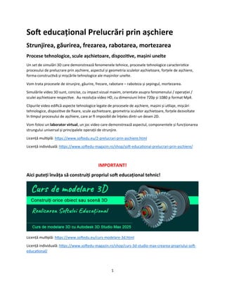 Soft educational Prelucrari prin aschiere | PDF