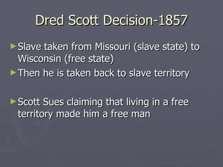 Events that Led to the Civil War | PPT
