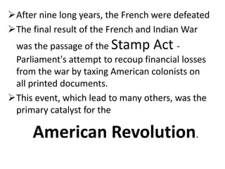 Prelude to the Revolutionary War | PPTX