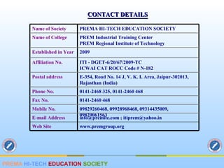 Prema Hi Tech Education Society | PPS
