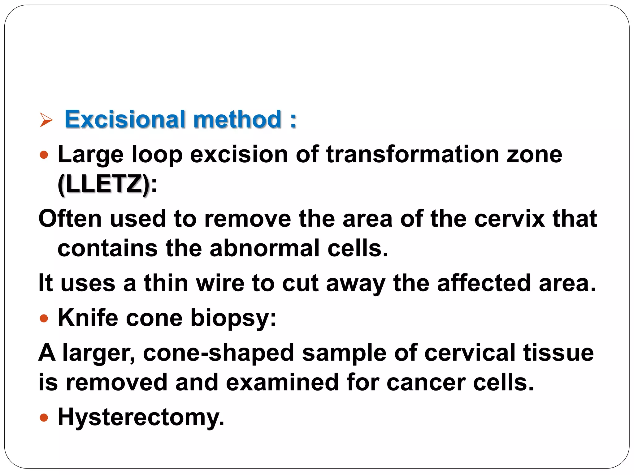 Premalignant and malignant conditions of the cervix | PPTX