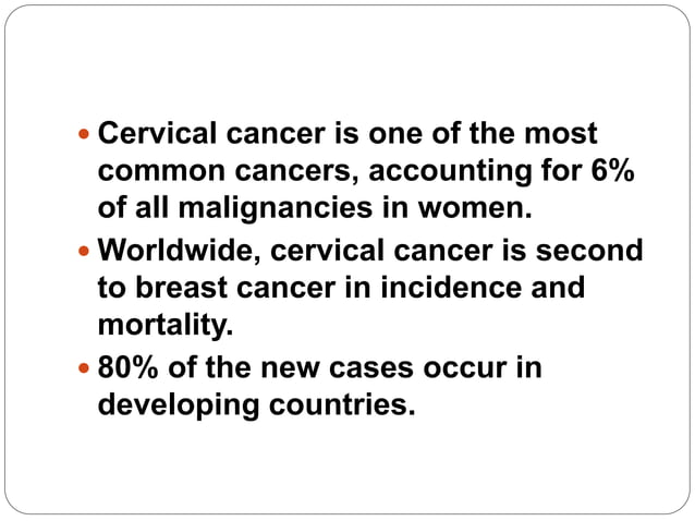 Premalignant and malignant conditions of the cervix | PPTX | Cancer ...