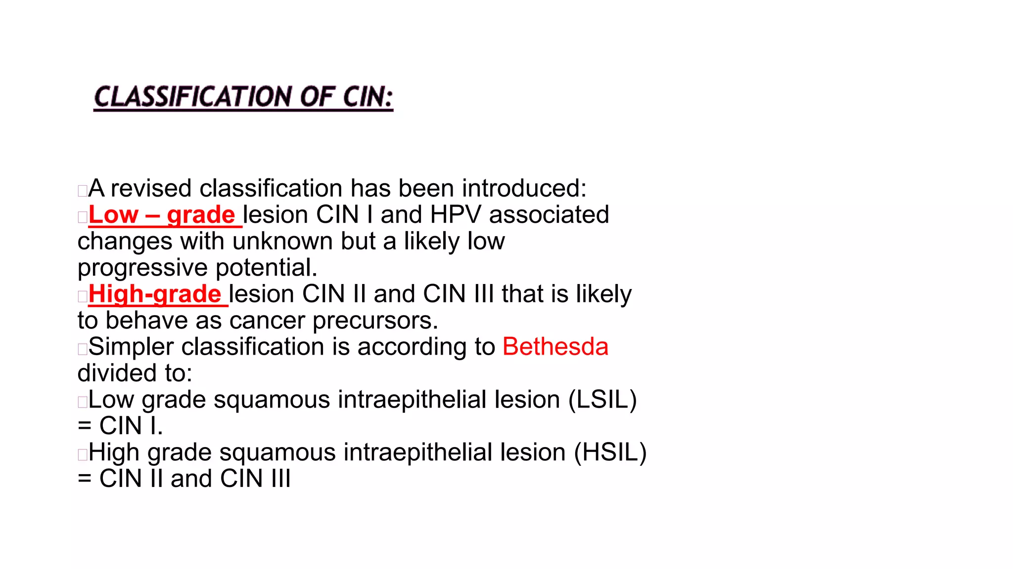 Premalignant diseases of the cervix | PPTX