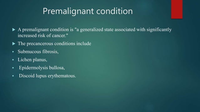 Premalignant lesions and biopsy | PPT