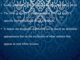 Premalignantlesions and conditions by Dr. Amit T. Suryawanshi, Oral ...