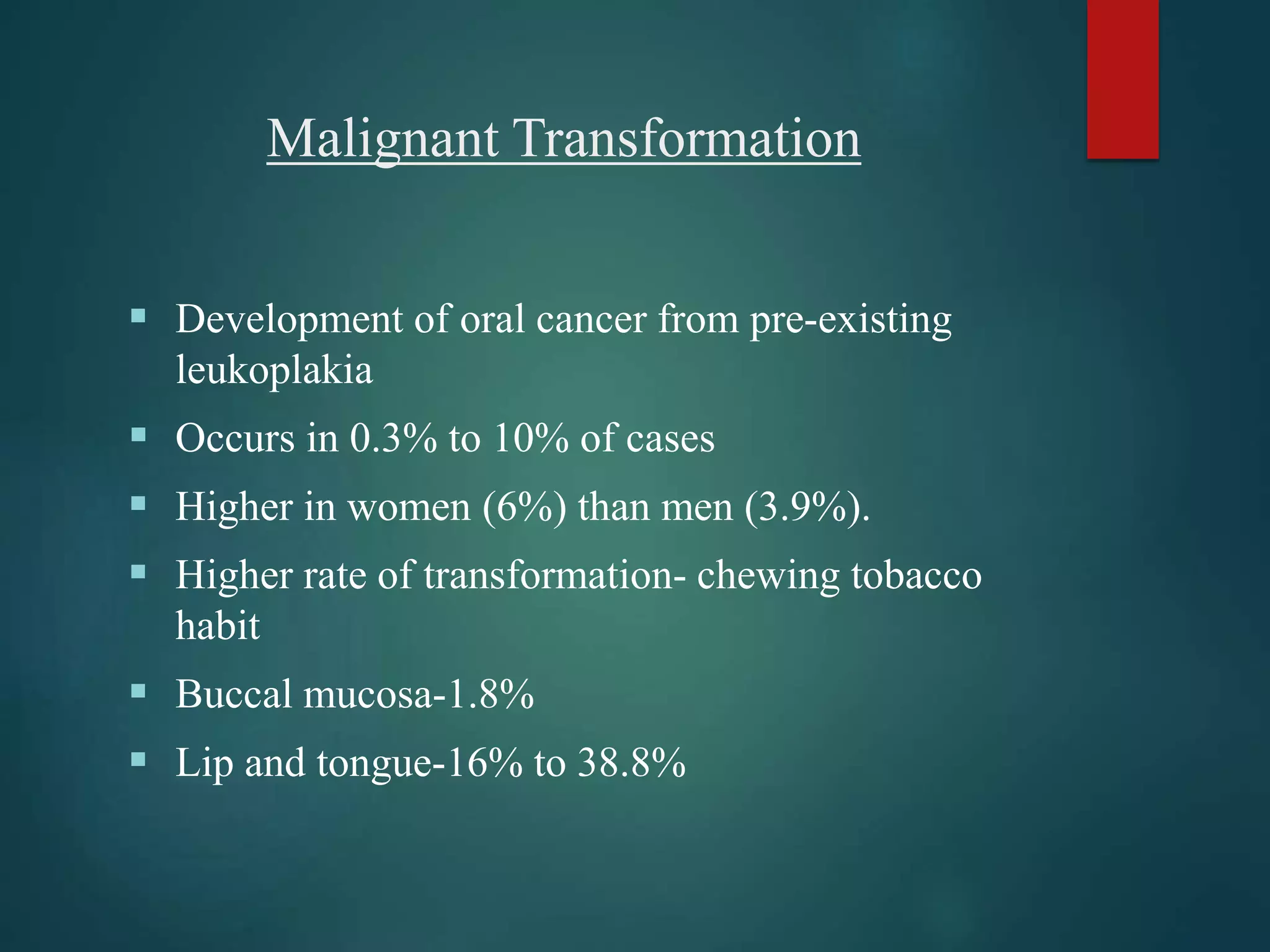 Premalignant lesions and conditions | PPTX