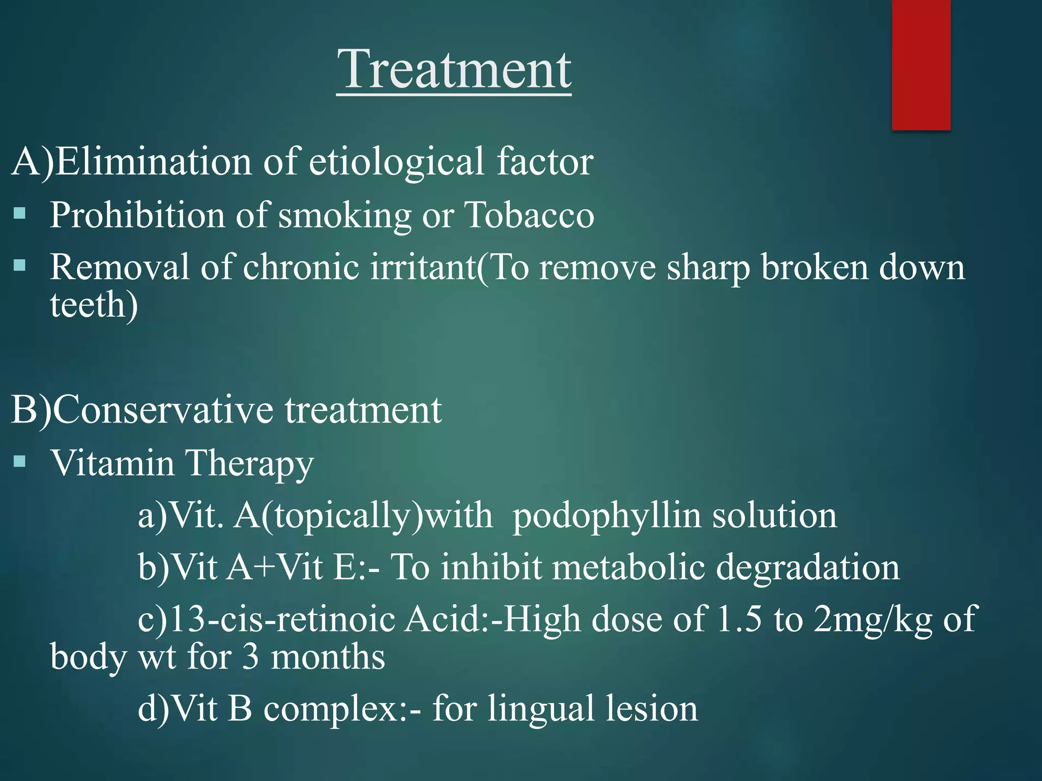 Premalignant lesions and conditions | PPTX