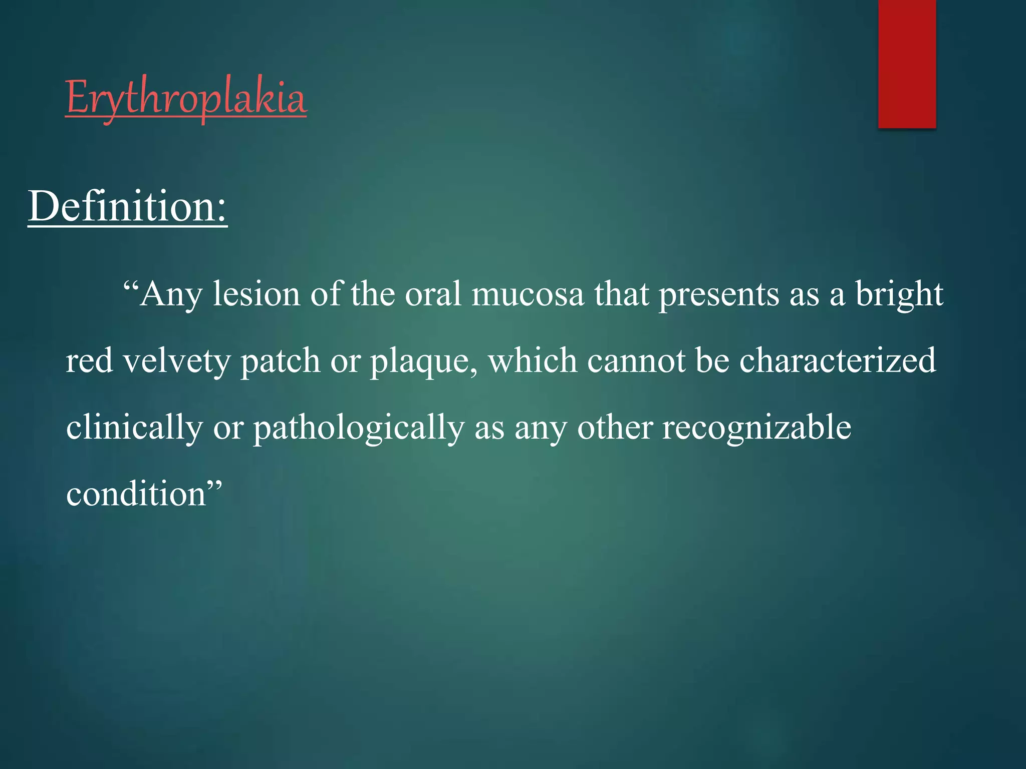 Premalignant lesions and conditions | PPTX