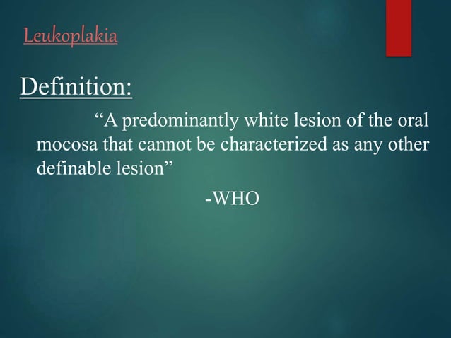 Premalignant lesions and conditions | PPTX