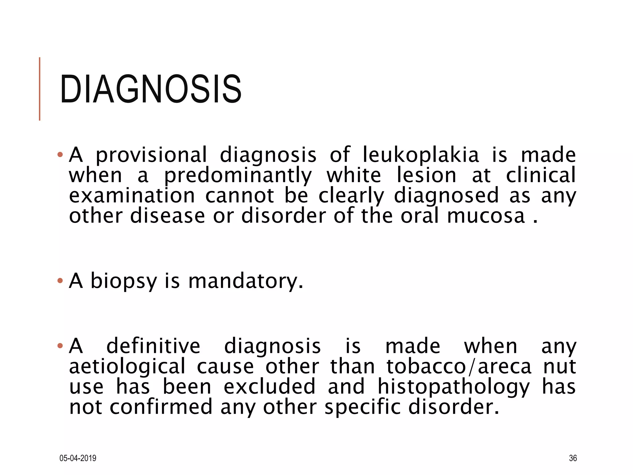 Premalignant lesions and conditions | PPTX