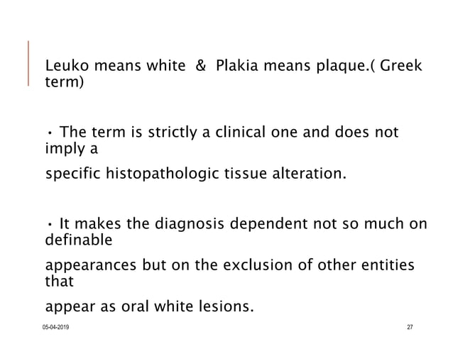 Premalignant lesions and conditions | PPTX