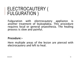 Premalignant lesions and conditions | PPTX