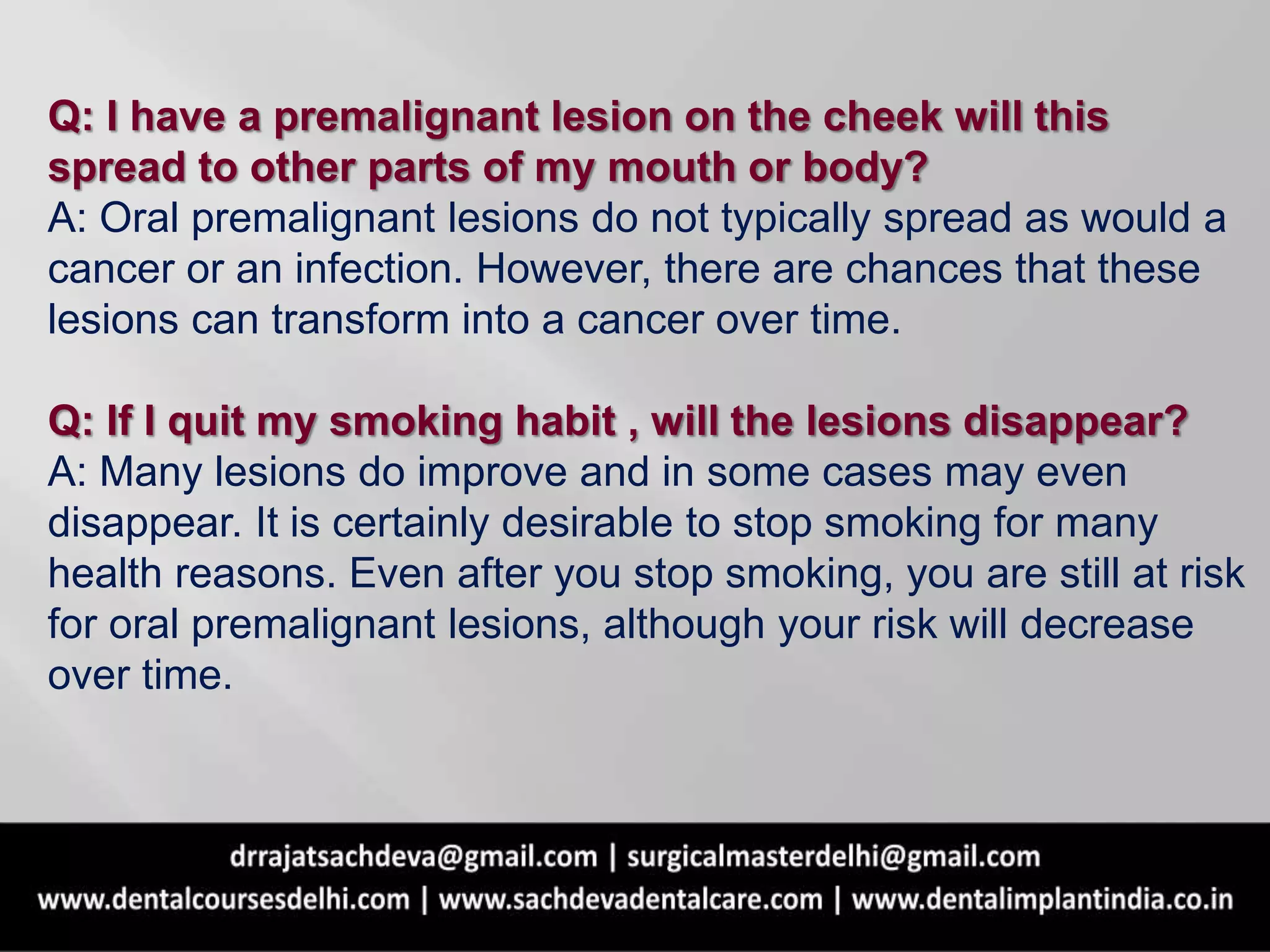 Pre malignant lesions and conditions | PPTX