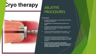 Premalignant lesions in cervix and its management.pptx