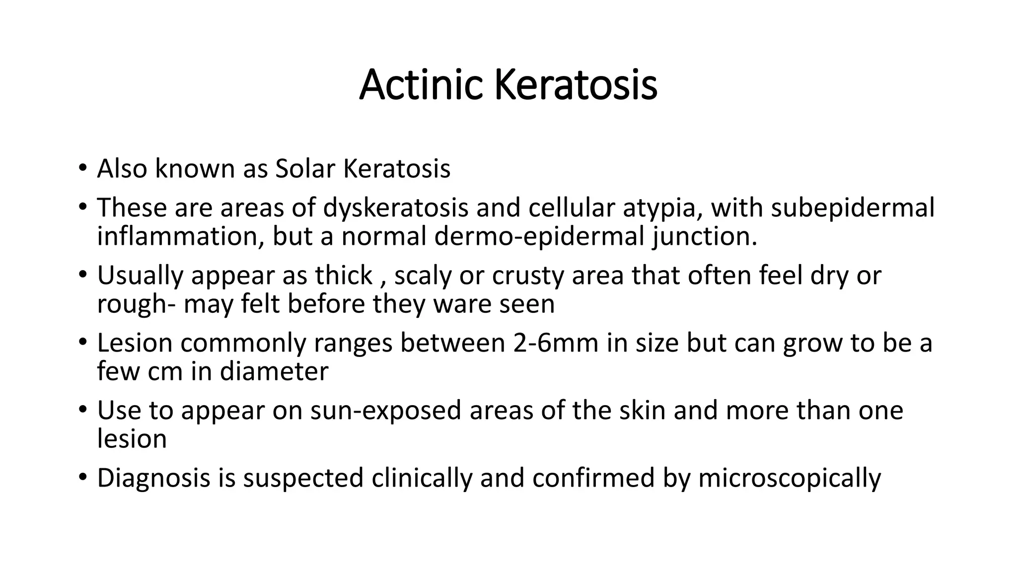 Premalignant lesions of skin | PPTX