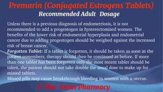 Premarin (Conjugated Estrogens Tablets) | PPT