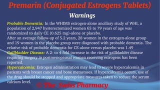Premarin (Conjugated Estrogens Tablets) | PPT