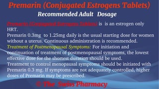 Premarin (Conjugated Estrogens Tablets) | PPT