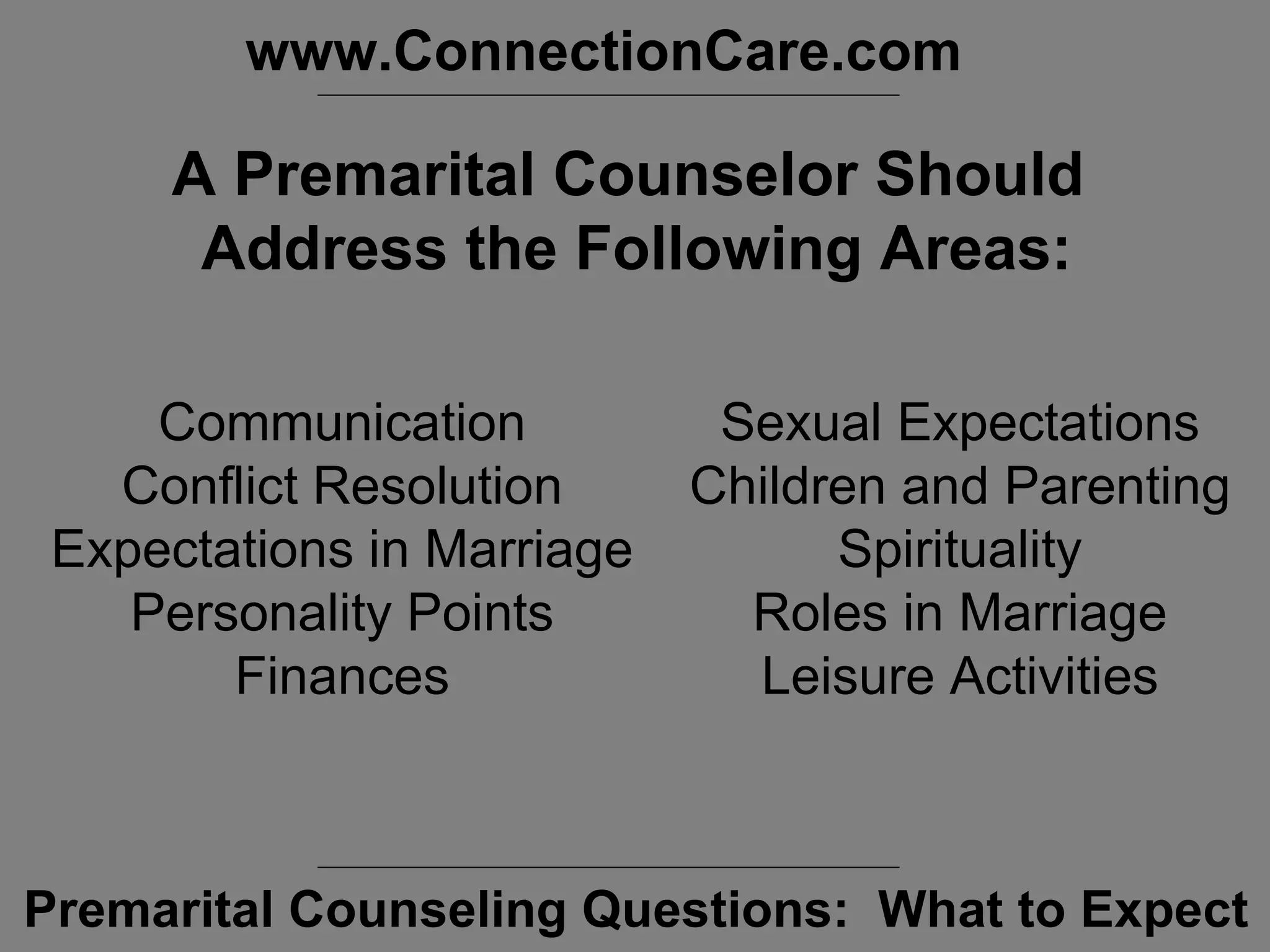 Premarital Counseling Questions Presentation | PPT