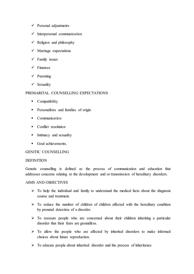 Premarital counselling | DOC