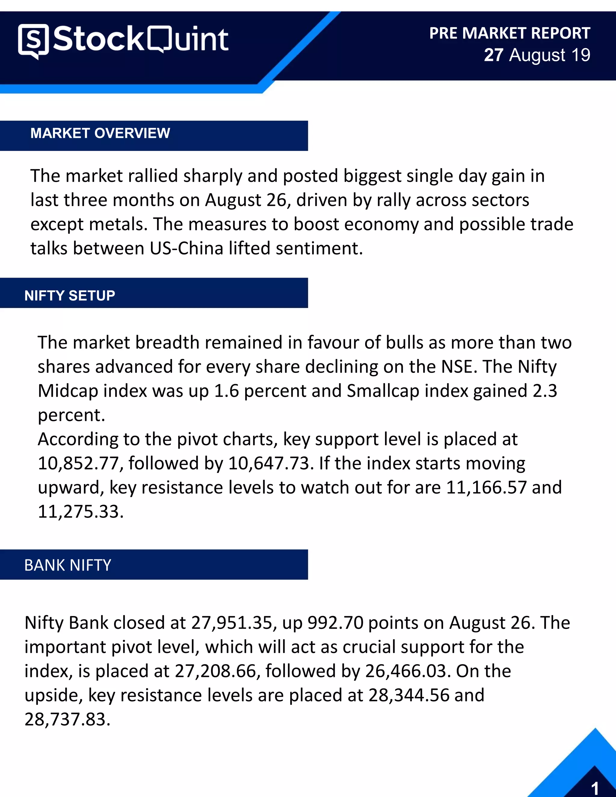 Pre market report | PDF
