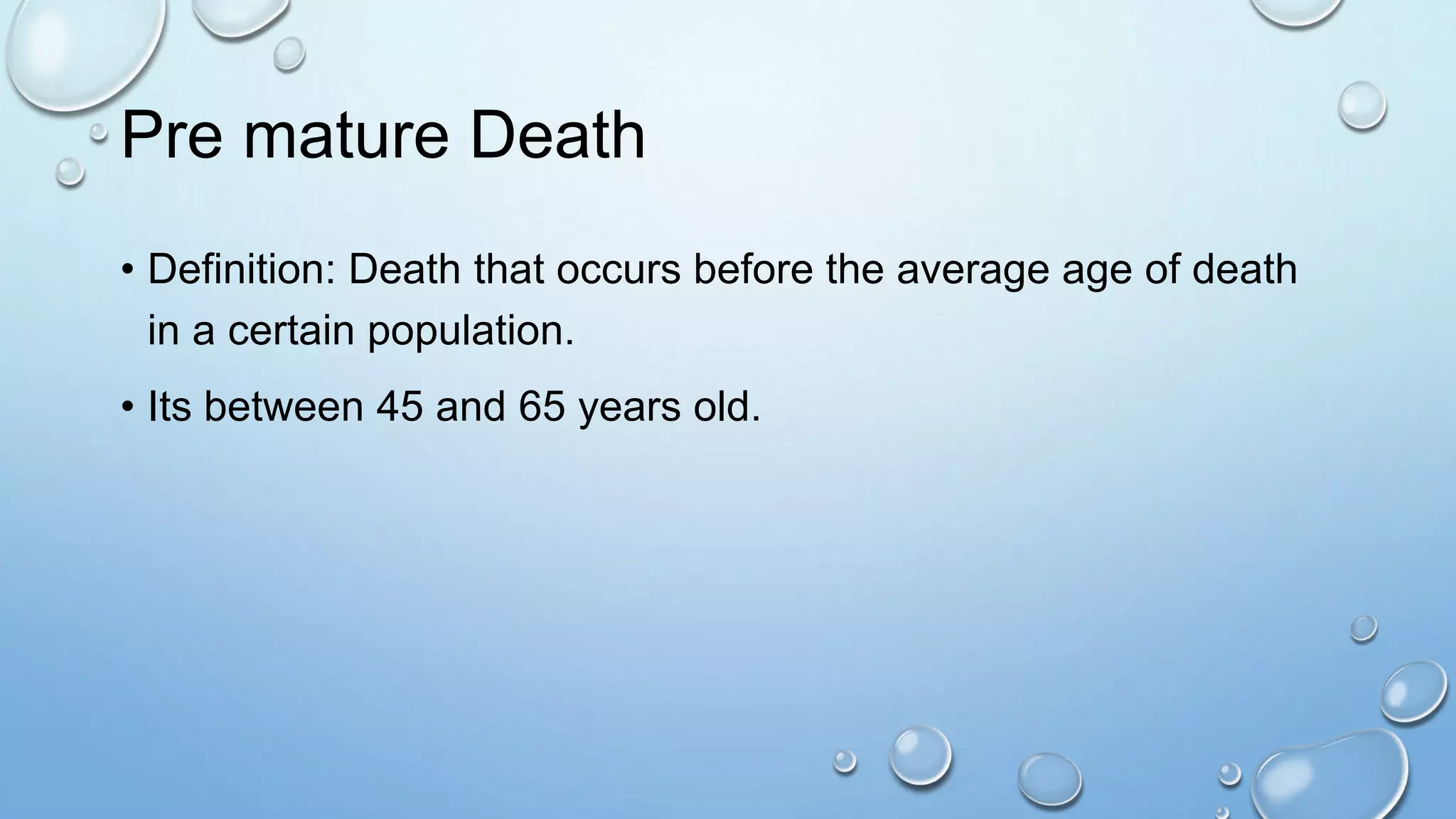 Premature death | PPTX