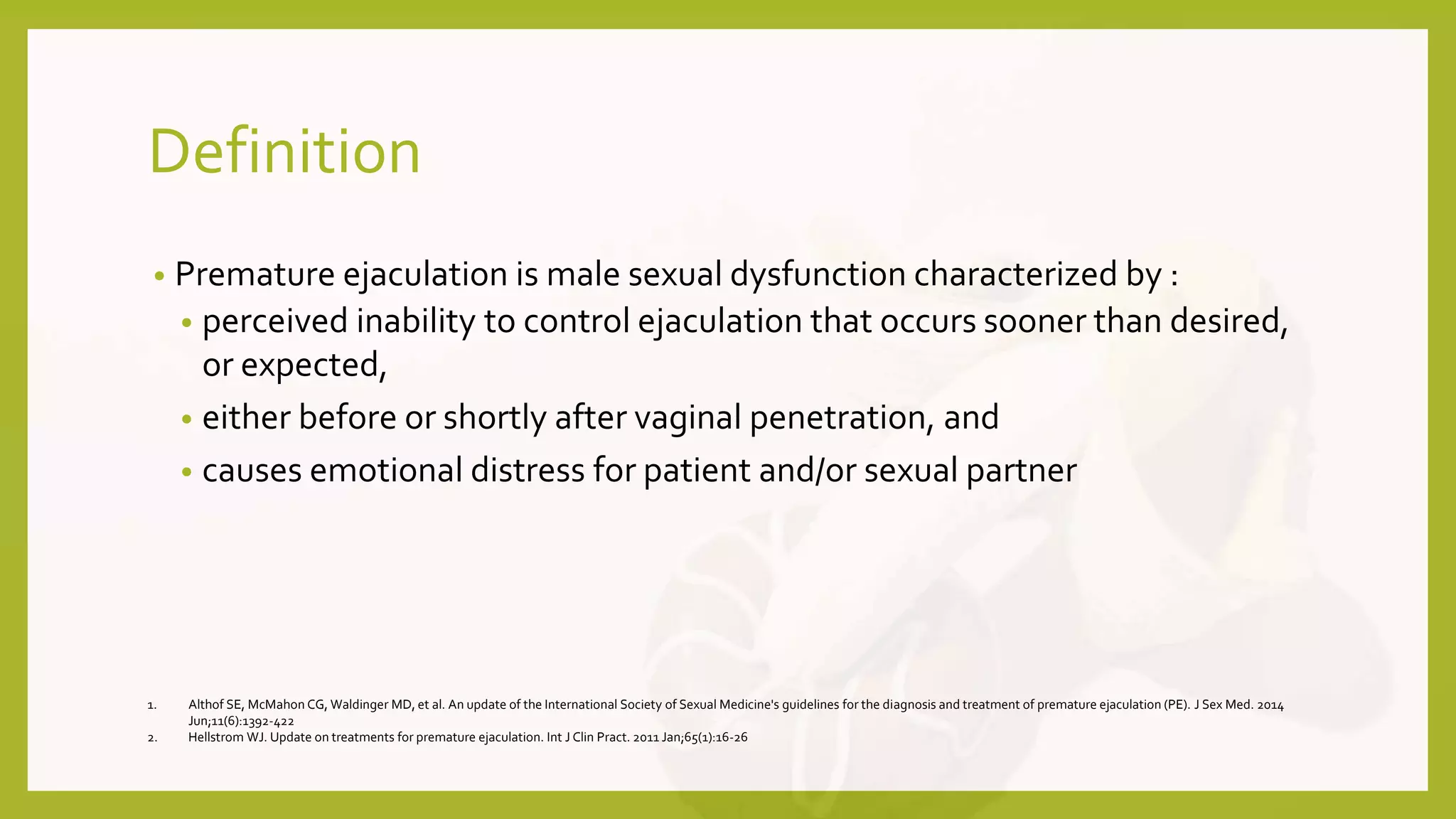 Premature ejaculation | PPTX