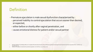Premature ejaculation | PPTX