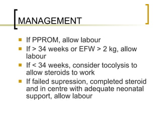 Premature Labour | PPT | Pregnancy | Reproductive Health