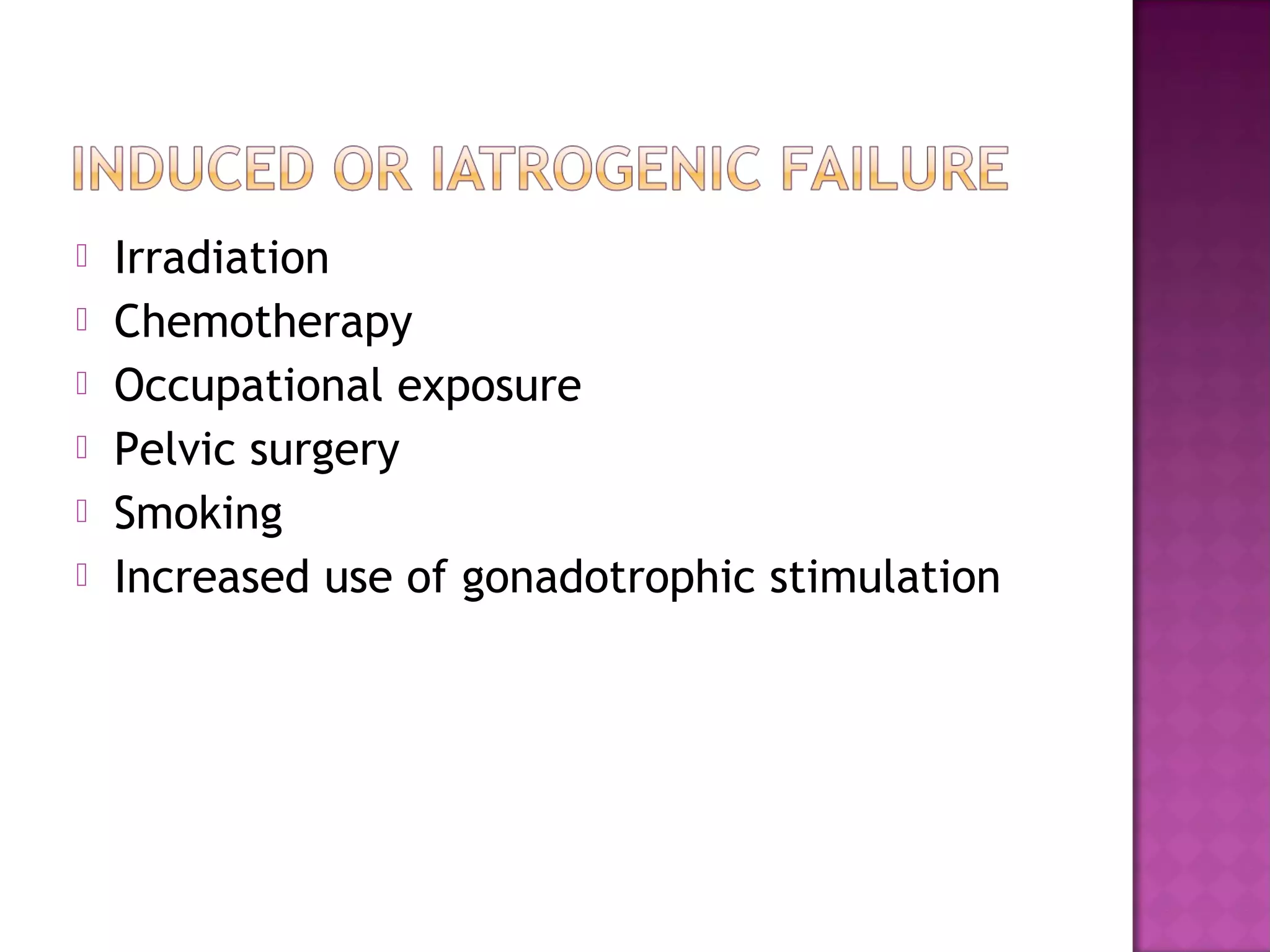 Premature ovarian failure | PPT