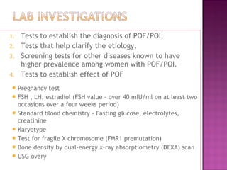 Premature ovarian failure | PPT