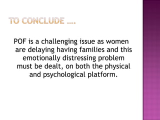 Premature ovarian failure | PPT