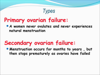 Premature Ovarian Failure Treatment