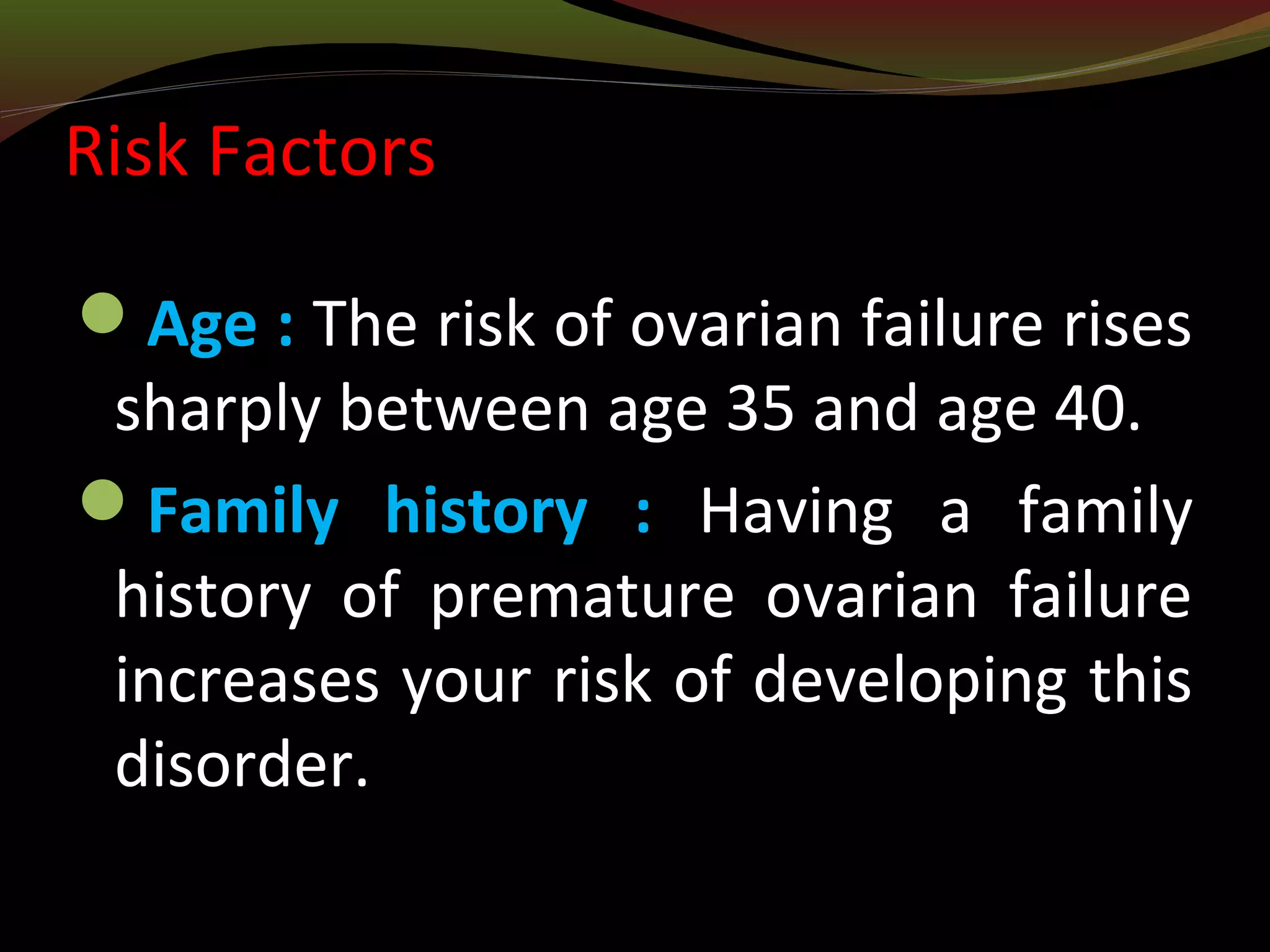 Premature ovarian failure | PPT