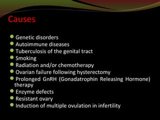 Premature ovarian failure | PPT