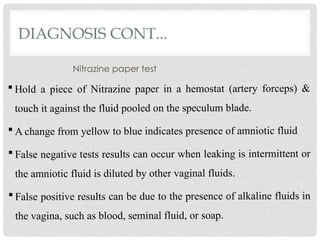 Premature rupture of membrane.pptxshjsjsjs | PPTX