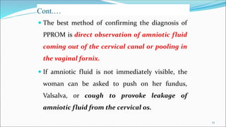 Premature rupture of membrane (PROM).pptx