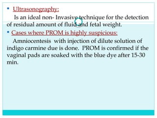 PREMATURE RUPTURE OF MEMBRANE(PROM) new.pptx