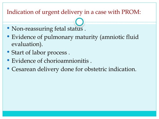 PREMATURE RUPTURE OF MEMBRANE(PROM) new.pptx