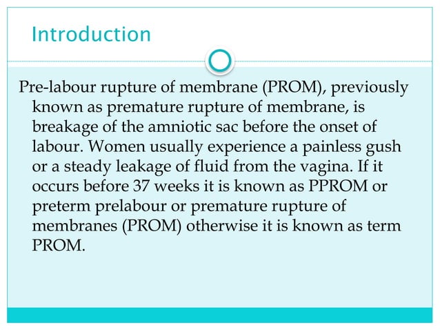 PREMATURE RUPTURE OF MEMBRANE(PROM) new.pptx