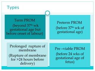 PREMATURE RUPTURE OF MEMBRANE(PROM) new.pptx