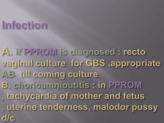 Premature Rupture Of Membranes | PPTX