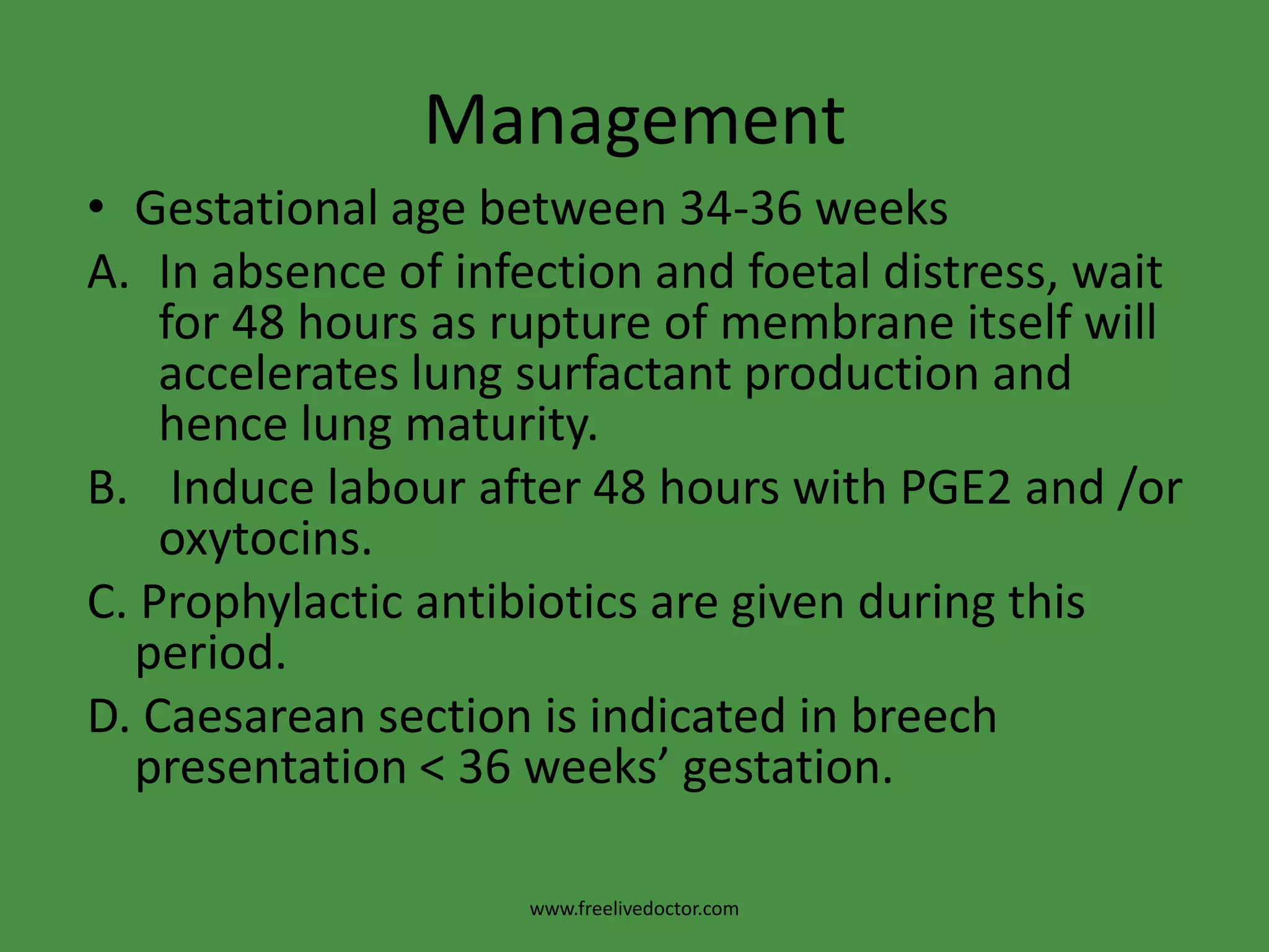 Premature rupture of membranes (prom) | PPTX