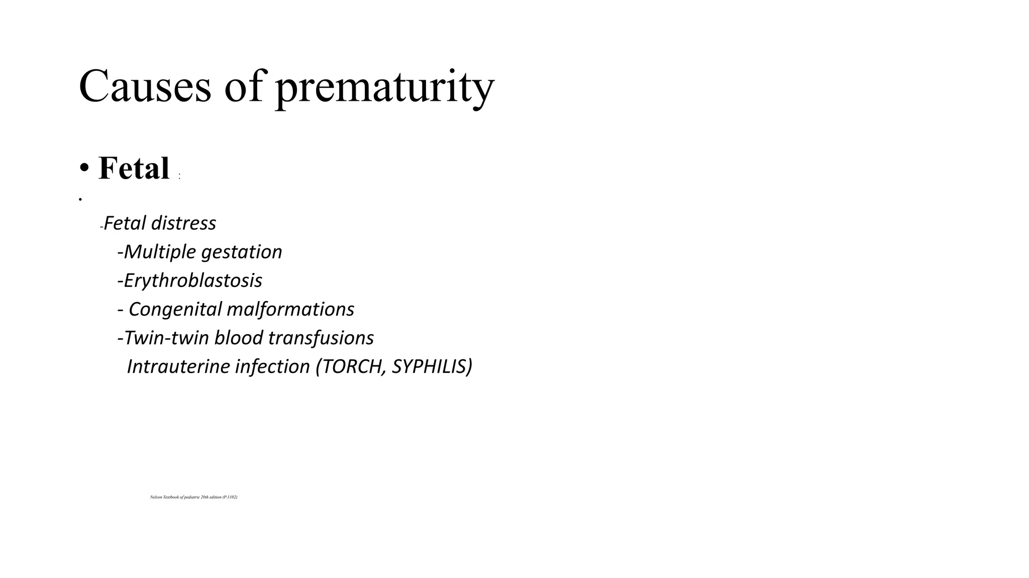 Prematurity and its complication | PPTX