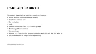 Prematurity and its complication | PPTX