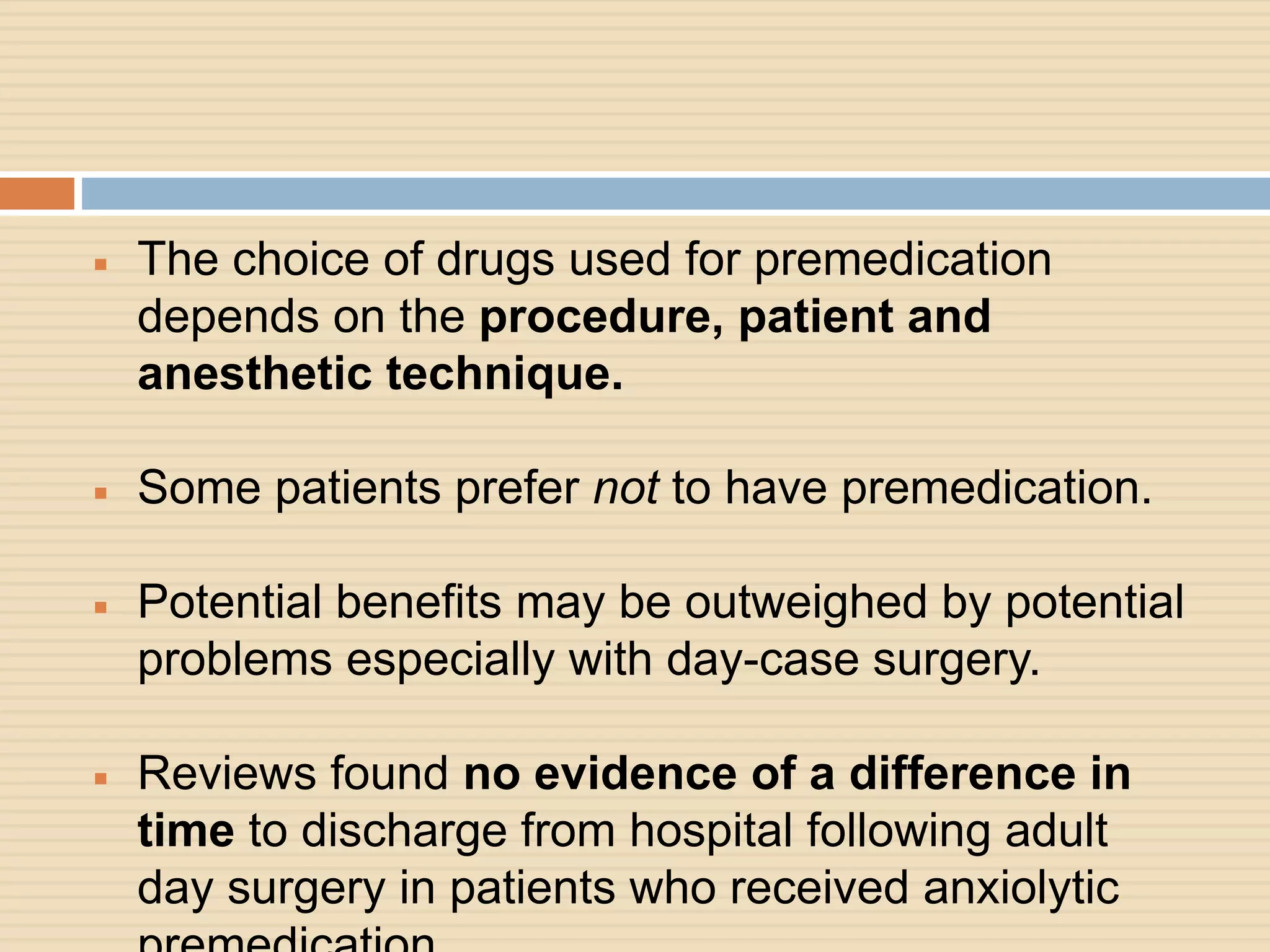 Premedicant drugs in Anesthesia | PPTX