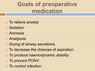 Premedicant drugs / premedication | PPTX