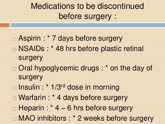 Premedicant drugs / premedication