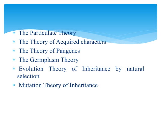 Pre mendalian ideas about heredity | PPTX
