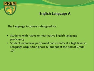 Prem english language continuum 18.3.16